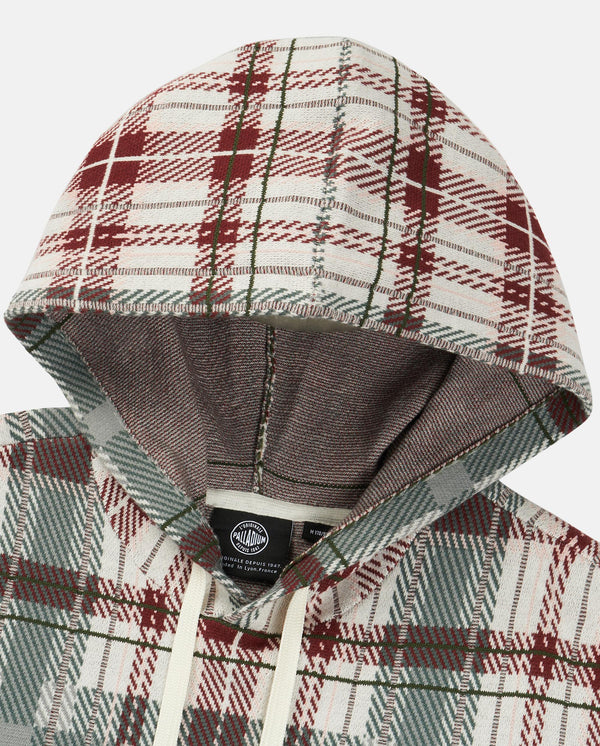 MEN'S PALLADIUM LOGO CHECKED HOODIE - PALLADIUM Official Online Store