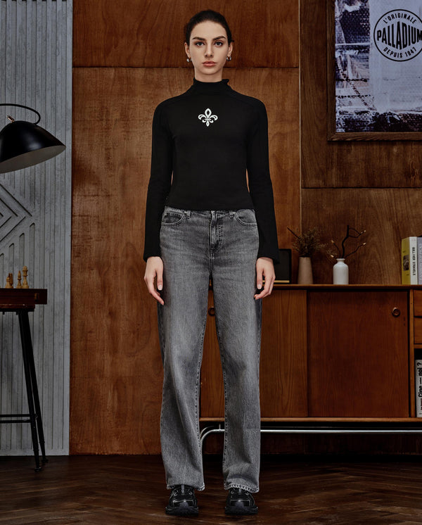 WOMEN'S IRIS LOGO SLIM-FIT LONG SLEEVES T-SHIRT - PALLADIUM Official ...