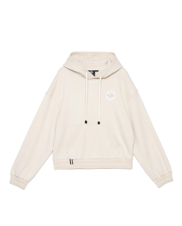 WOMEN'S LOGO DROPPED SHOULDERS COTTON HOODIE - PALLADIUM Official ...